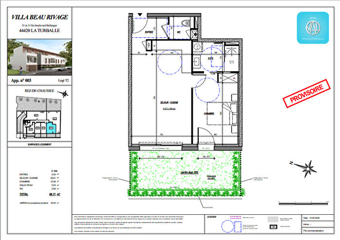 Appartement à vendre - La Turballe - 2 pièces - 1 chambre