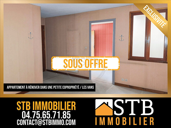 Appartement à vendre - Les Vans - 2 pièces - 1 chambre