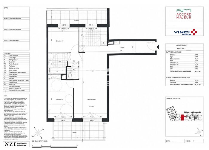 Appartement 3 pièces à Saint-Cyr-l'École, Fontaine Saint-Martin, à vendre