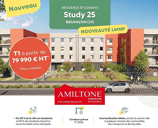 Besançon, Montrapon, Fontaine Ecu, Montboucons, Montjoux : Appartement 1 pièce à vendre