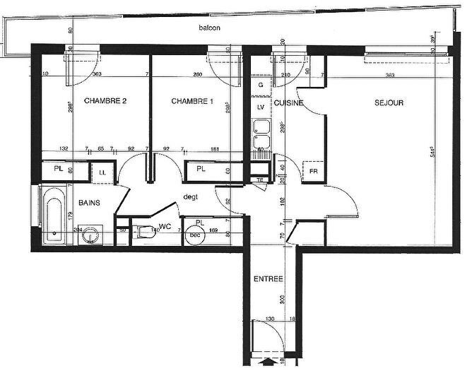 Rezé, Pont Rousseau : Appartement 3 pièces à louer