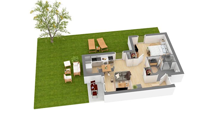 Appartement à louer - Bihorel, Le Chapitre - 2 pièces - 1 chambre