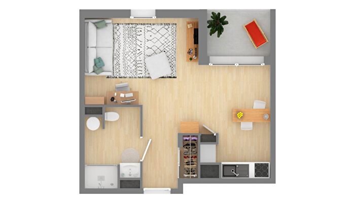 Appartement 1 pièce à louer - Nantes, La Jonelière, Le Petit Port