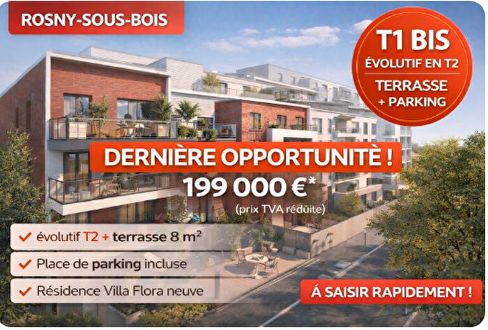 Rosny-sous-Bois, Le Pré Gentil - Maison 2 pièces à vendre
