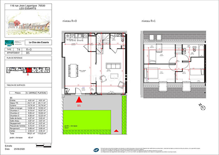 Maison à vendre - Grand-Couronne - 4 pièces - 3 chambres