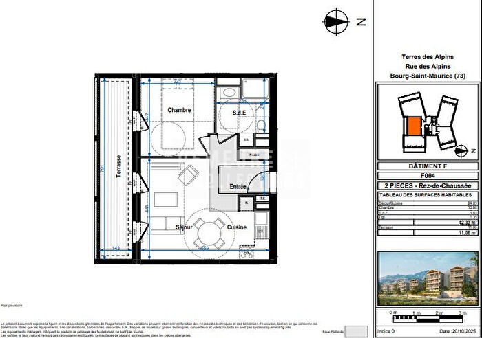 Appartement à vendre - Bourg-Saint-Maurice, Bourg-Saint-Maurice - 2 pièces - 1 chambre