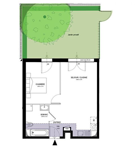 Appartement à vendre - Avrillé, Centre-ville, Ternière - 2 pièces - 1 chambre