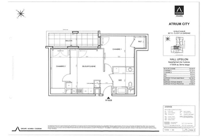 Clichy, République, Victor Hugo : Appartement 3 pièces à louer