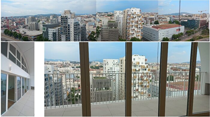 Appartement à louer - Marseille e , Euroméditerranée - 3 pièces - 2 chambres