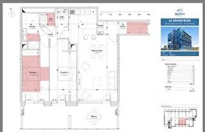 Appartement à vendre - Dunkerque, La Victoire, Le Grand Large - 3 pièces - 2 chambres