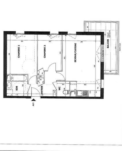 Cergy, Axe Majeur, Horloge : Appartement 3 pièces à louer