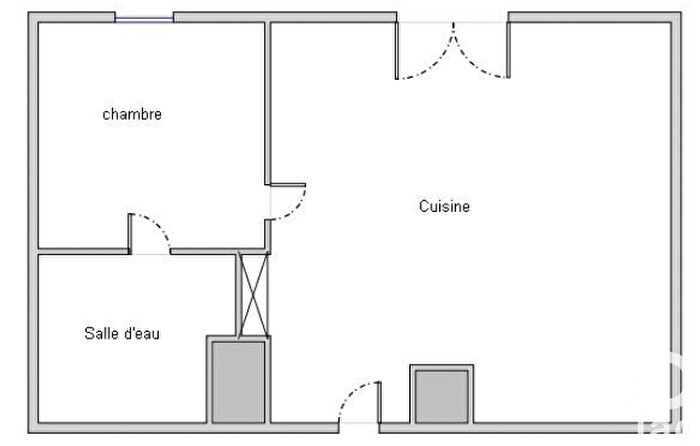 Appartement à vendre - Dinan - 2 pièces - 1 chambre