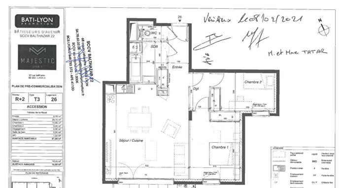 Appartement 3 pièces à louer à Lyon 3ème, Monchat