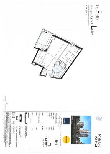 Appartement 2 pièces à louer à Nantes, Ile de Nantes