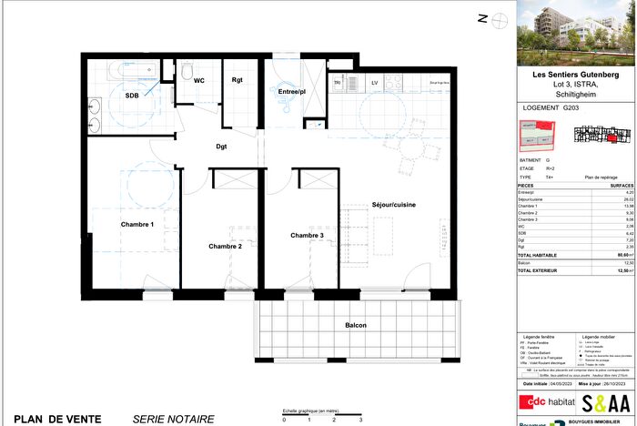 Appartement 4 pièces à Schiltigheim, Ecrivains, Trois Epis, à louer