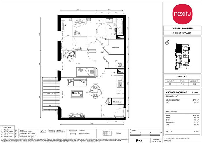 Appartement 3 pièces à louer - Corbeil-Essonnes, Tarterêts