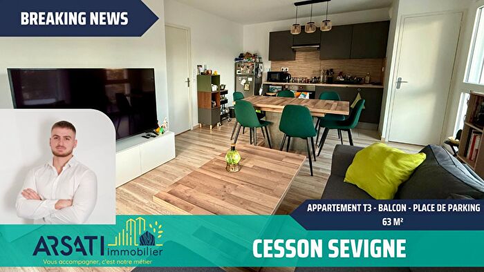 Appartement à vendre - Cesson-Sévigné - 3 pièces - 2 chambres