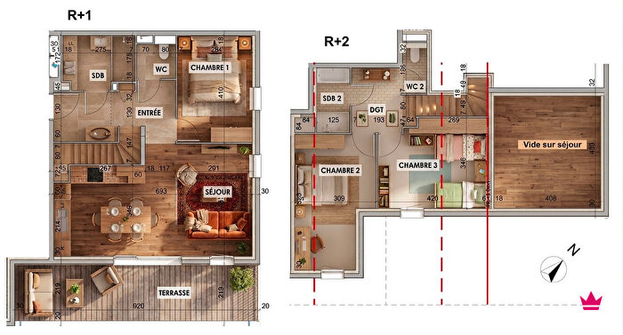 Appartement à vendre - Excenevex - 4 pièces - 3 chambres