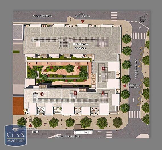 Appartement à vendre - Gap, Gap ville - 2 pièces - 1 chambre