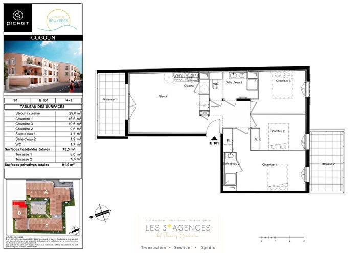 Appartement 4 pièces à Cogolin, Centre-ville, Subeiran, Pas de Grimaud, à louer