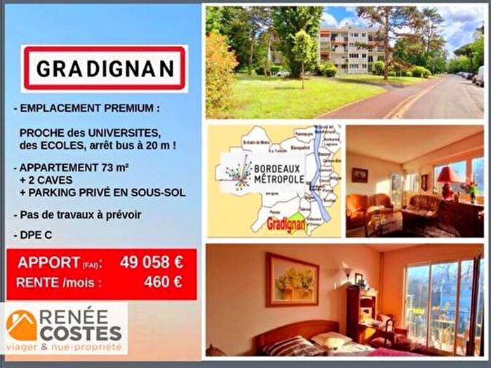 Appartement à vendre - Gradignan, Centre-ville - 3 pièces - 2 chambres