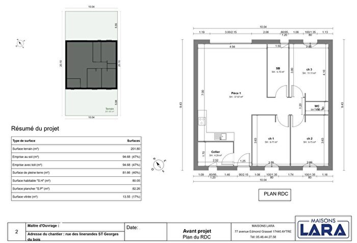 Maison à vendre - Saint-Georges-du-Bois - 4 pièces - 3 chambres
