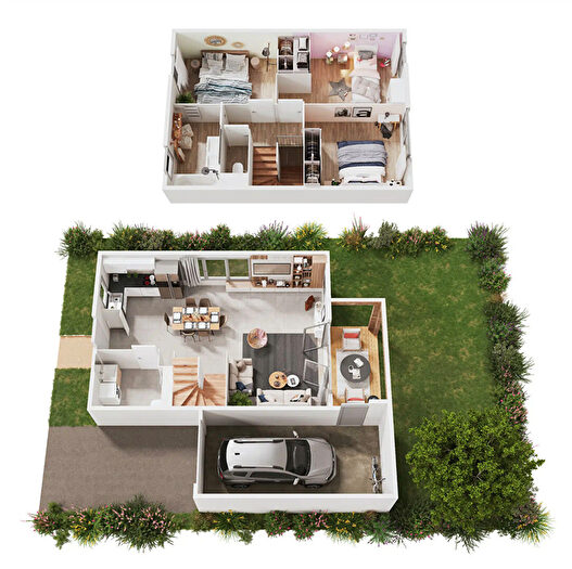 Maison à vendre - Tournefeuille, La Ramée - 4 pièces - 3 chambres