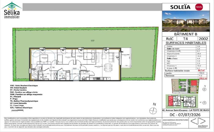 La Teste-de-Buch, L'Enclos d'Alis, Notre-Dame des Monts, Ninots, Miquelots : Appartement 4 pièces à vendre