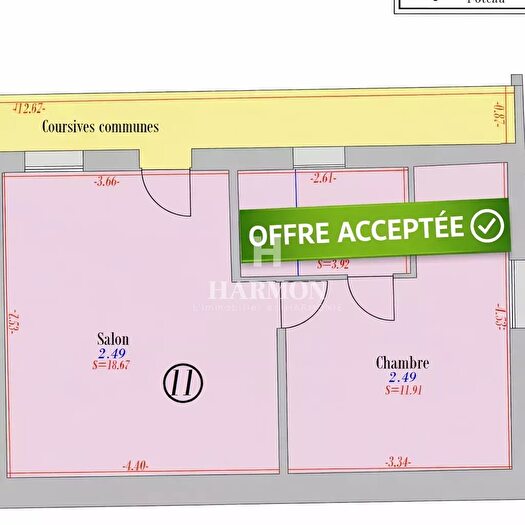 Appartement à vendre - Artix - 2 pièces - 1 chambre