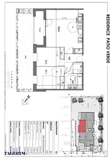 Appartement 3 pièces à Haubourdin, Rive droite, à louer