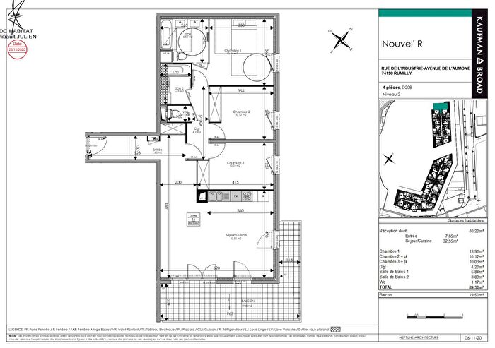 Rumilly, Rives du Chéran, Sud : Appartement 4 pièces à louer