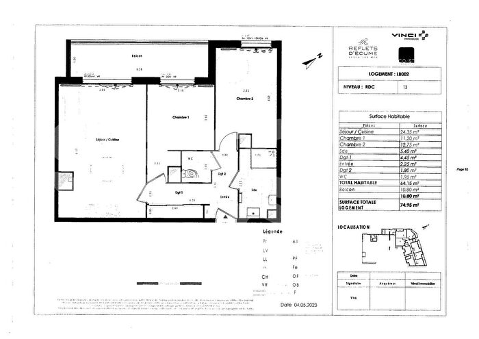 Berck, Agora, Berck-Plage : Appartement 3 pièces à louer