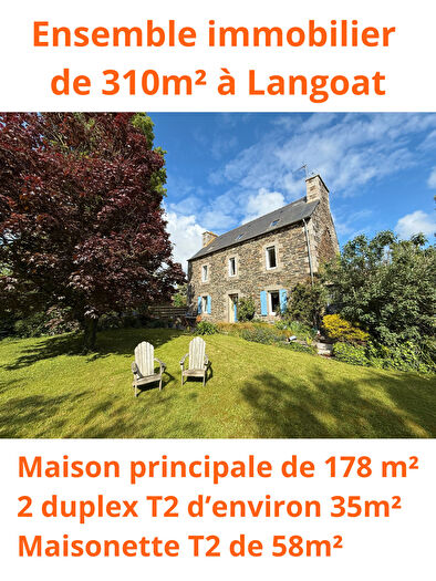 Maison à vendre - Langoat - 12 pièces - 8 chambres