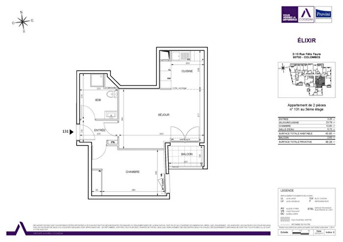 Colombes, Les Vallées - Appartement 2 pièces à louer
