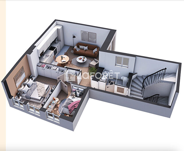 Appartement à vendre - Paris e , Saint-Gervais - 3 pièces - 2 chambres