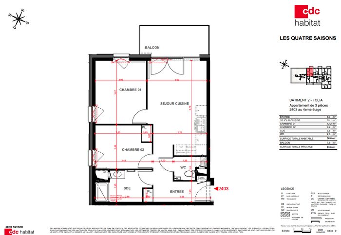 Appartement 3 pièces à Mulhouse, Doller, à louer