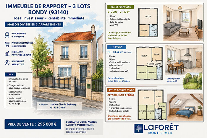 Maison 8 pièces à vendre - Bondy, La Mare à Veuve