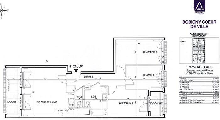 Bobigny, Centre-ville - Appartement 4 pièces à louer