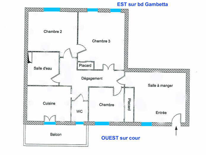 Appartement à vendre - Nice, Vernier - 4 pièces - 3 chambres