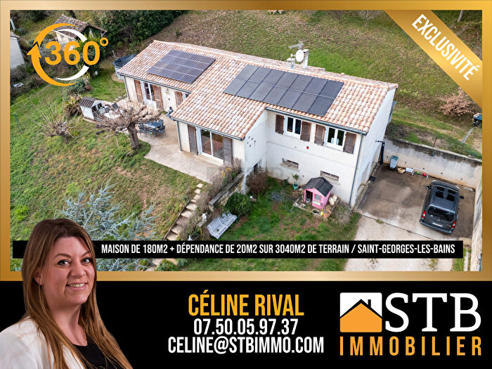 Maison à vendre - Saint-Georges-les-Bains - 7 pièces - 5 chambres