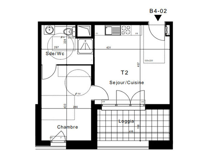 Appartement 1 pièce à Marseille 2ème, La Joliette, à louer