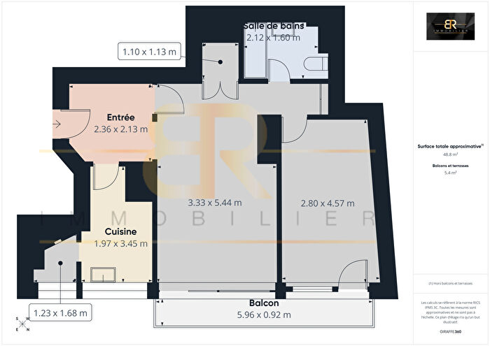 Appartement à vendre - Paris e , Citroën, Boucicaut - 2 pièces - 1 chambre