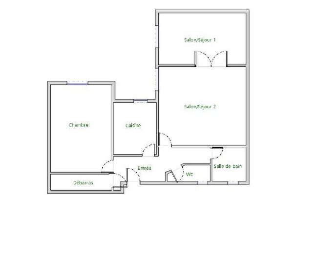 Appartement à vendre - Colombes, Centre-ville - 3 pièces - 2 chambres