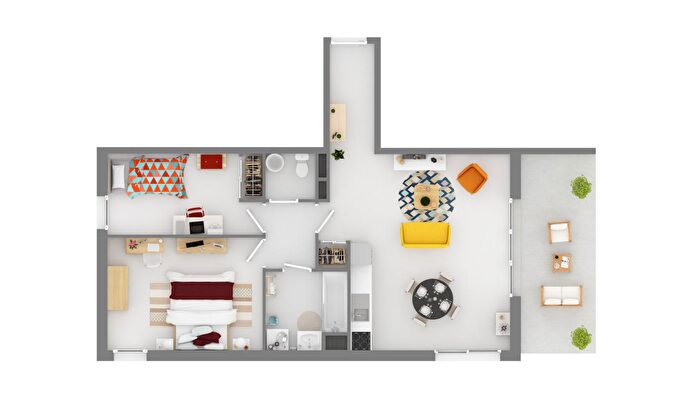 Appartement à louer - Saint-Étienne-du-Grès - 3 pièces