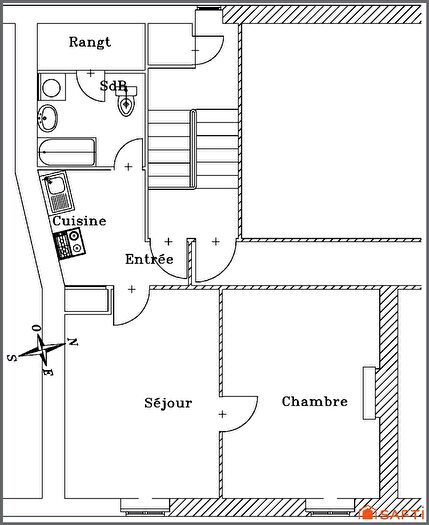 Appartement à vendre - Nantes, Cité des Congrès, Champs de Mars - 2 pièces - 1 chambre