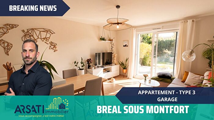 Appartement à vendre - Bréal-sous-Montfort - 3 pièces - 2 chambres