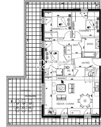 Appartement à vendre - Olonne-sur-Mer, La Guérinère, Les Moinardes, Les Favrioux - 3 pièces - 2 chambres