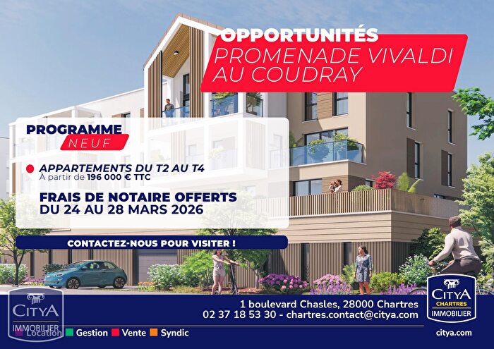 Appartement à vendre - Le Coudray - 3 pièces - 2 chambres