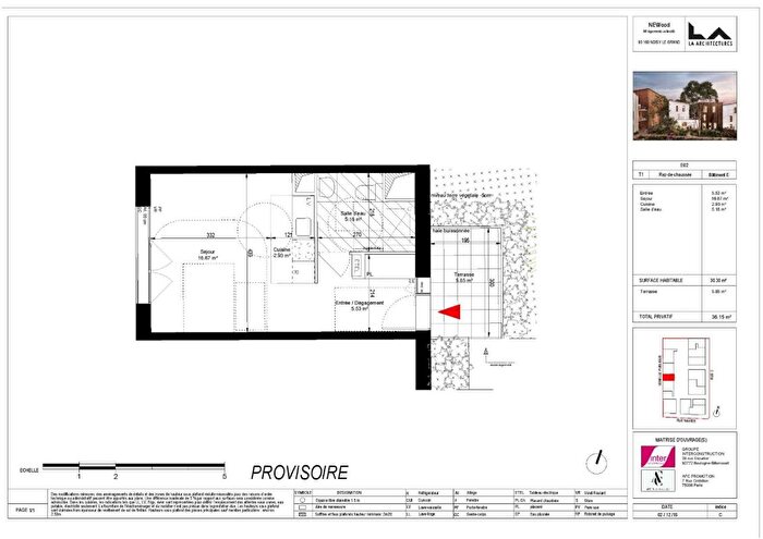 Appartement à louer - Noisy-le-Grand, Nord - 1 pièce