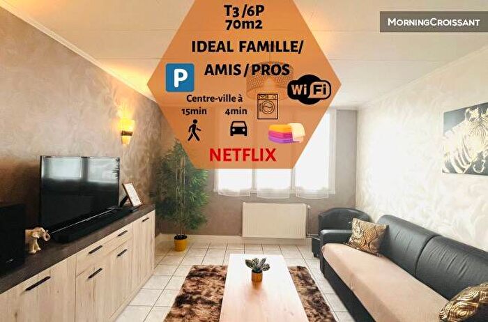 Appartement à louer - Montgacher-Cordeliers, Montluçon - 3 pièces - 2 chambres